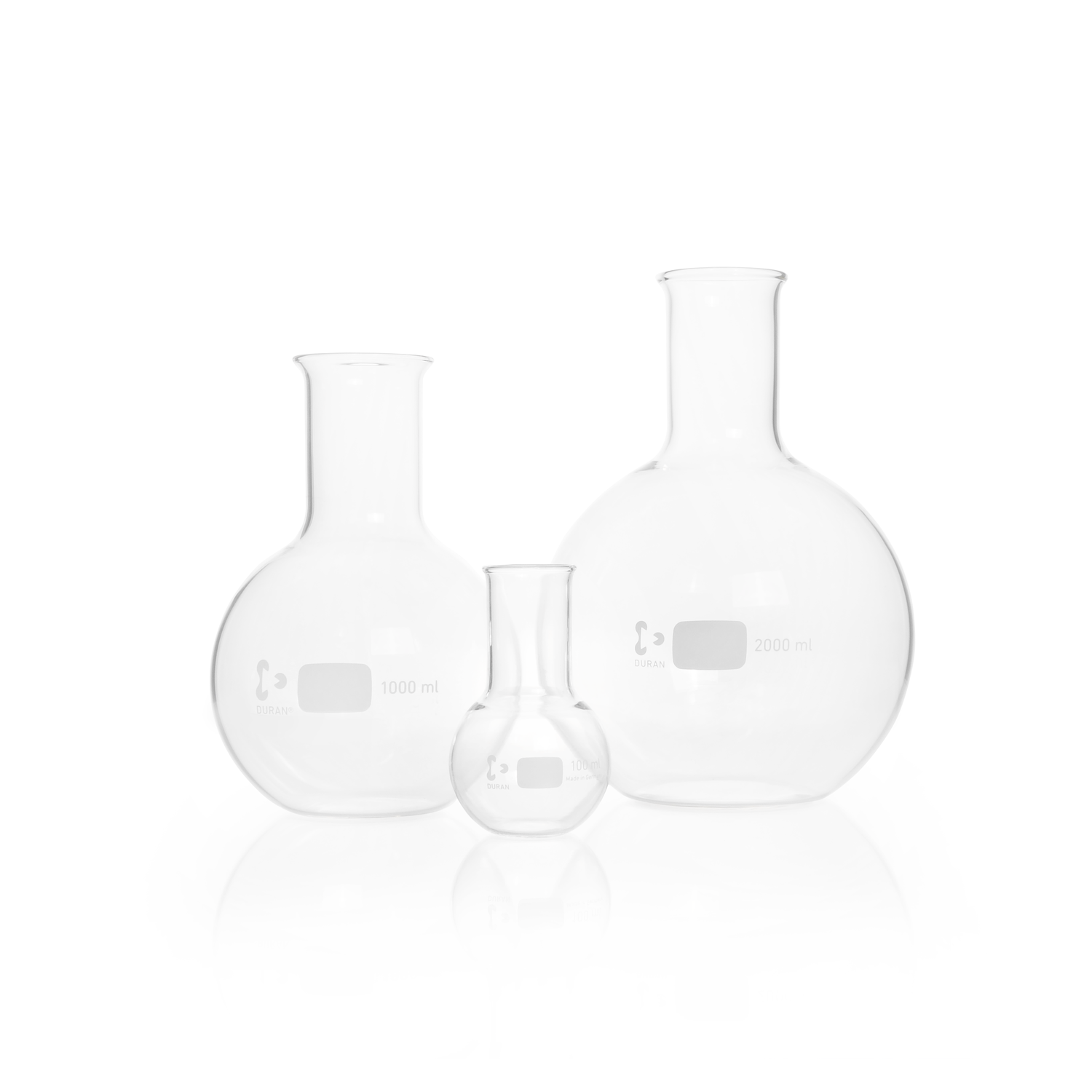 DURAN® Boiling Flask - Flat Bottom Flask, wide neck