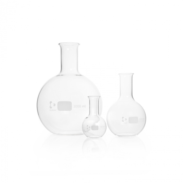 DURAN® Boiling Flask - Flat Bottom Flask, narrow neck